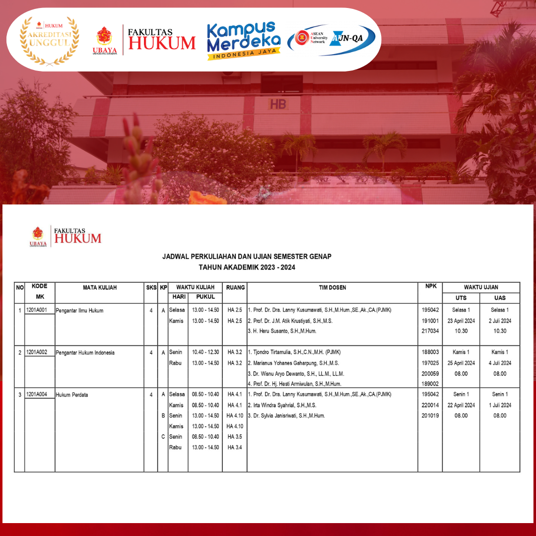 [UPDATED] Jadwal Semester Genap 2023-2024