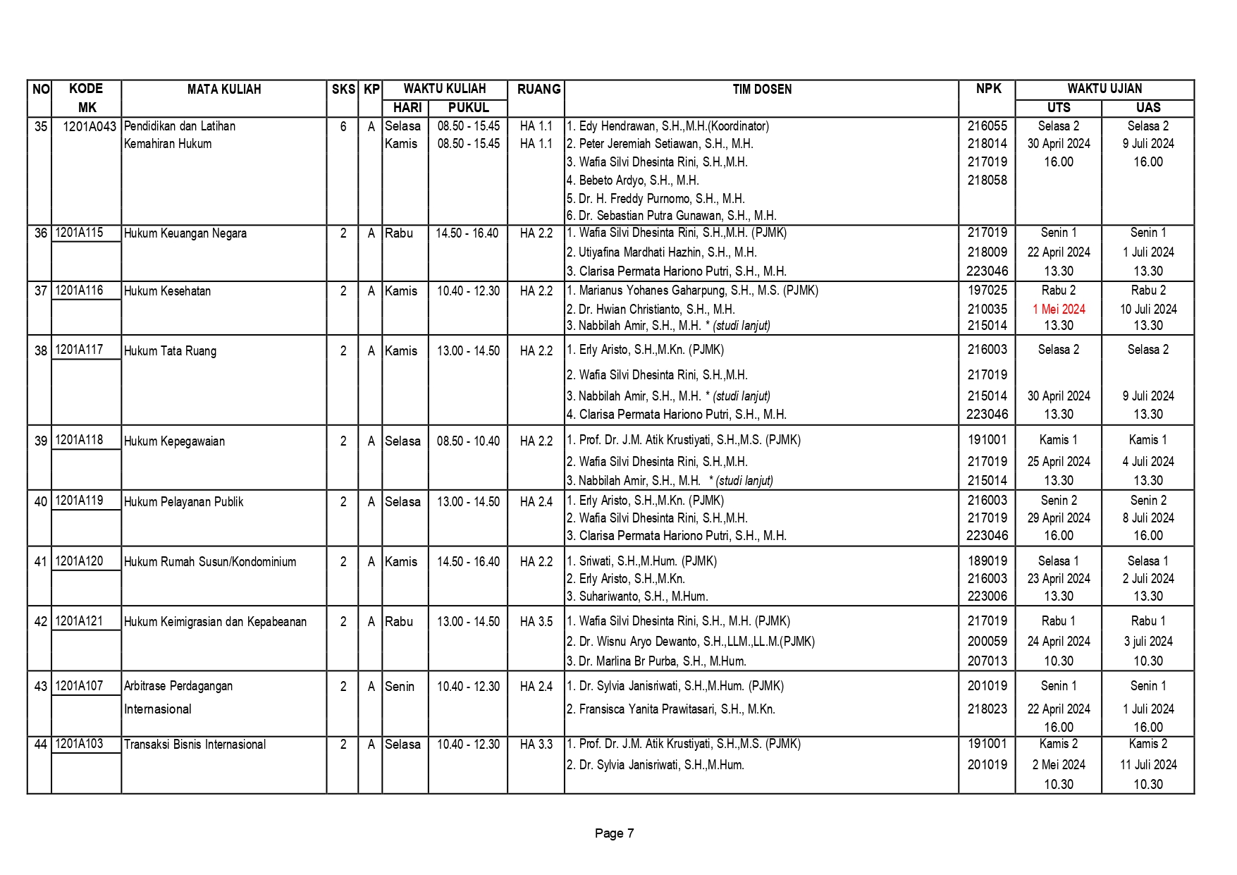 [UPDATED] Jadwal Semester Genap 2023-2024
