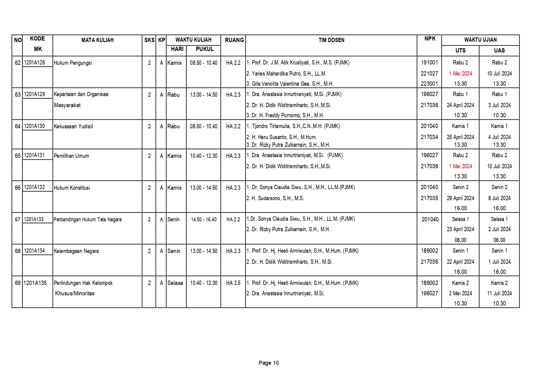 [UPDATED] Jadwal Semester Genap 2023-2024